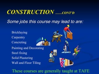 Subject Selection - Industrial Arts | PPT | Education