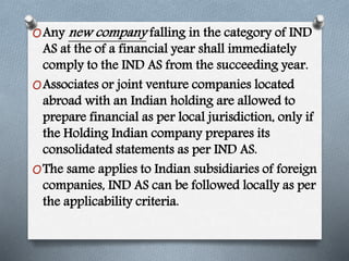 Ind AS [ Indian Accounting Standards] - Applicablity | PPTX