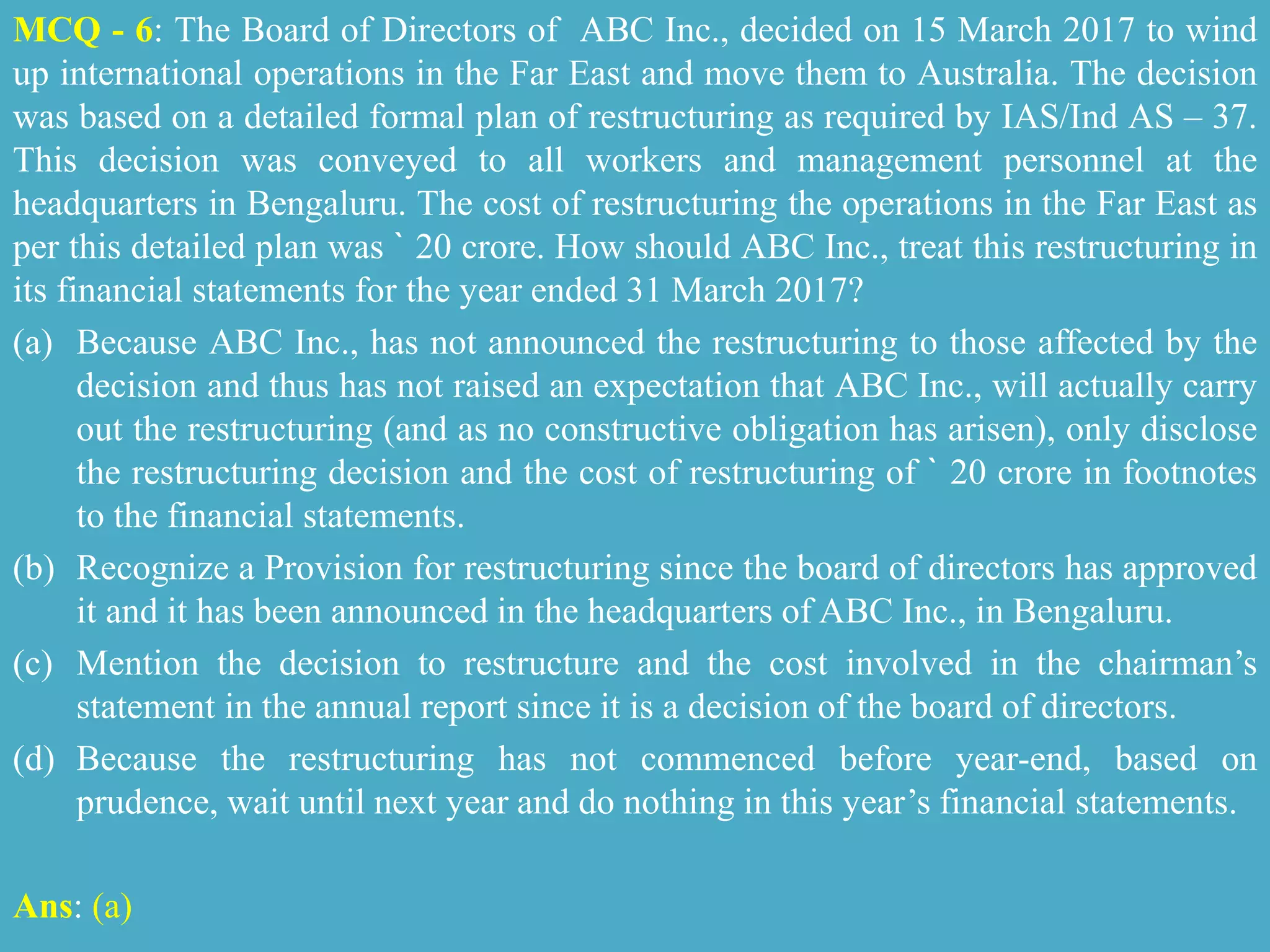 Ind as 37, provisions, contingent liabilities and contingent assets | PPTX