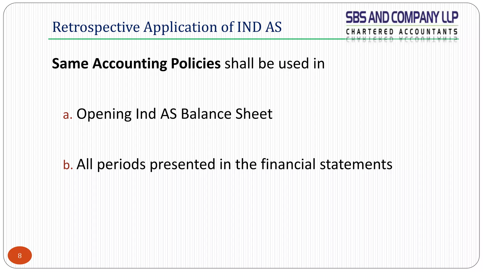 Ind AS - 101 "First Time Adoption of IND AS" Overview | PPTX