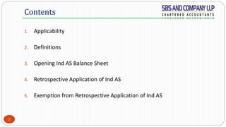 Ind AS - 101 "First Time Adoption of IND AS" Overview | PPTX