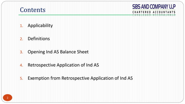 Ind AS - 101 "First Time Adoption of IND AS" Overview | PPTX