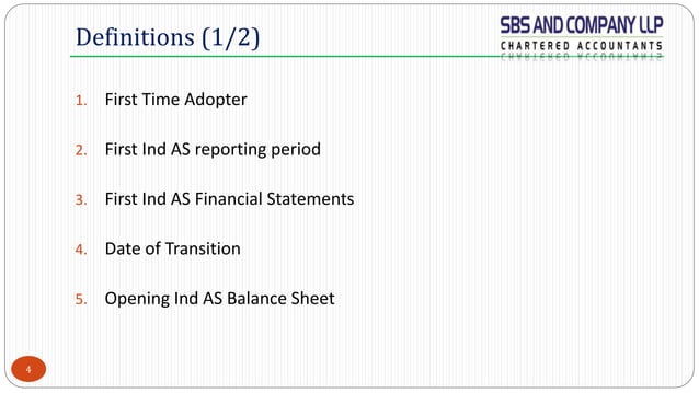 Ind AS - 101 "First Time Adoption of IND AS" Overview | PPTX