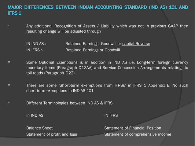 Ind as 101 CRS part 1 | PPT