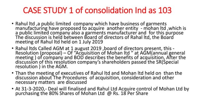 Ind ­AS 103.pptx | Mergers and Acquisitions | Business Banking & Finance