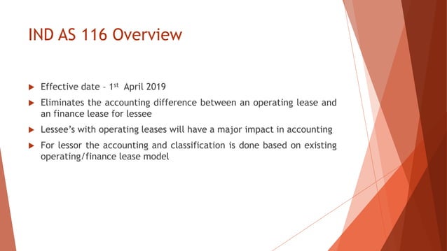 Ind as 116 Leases | PPTX