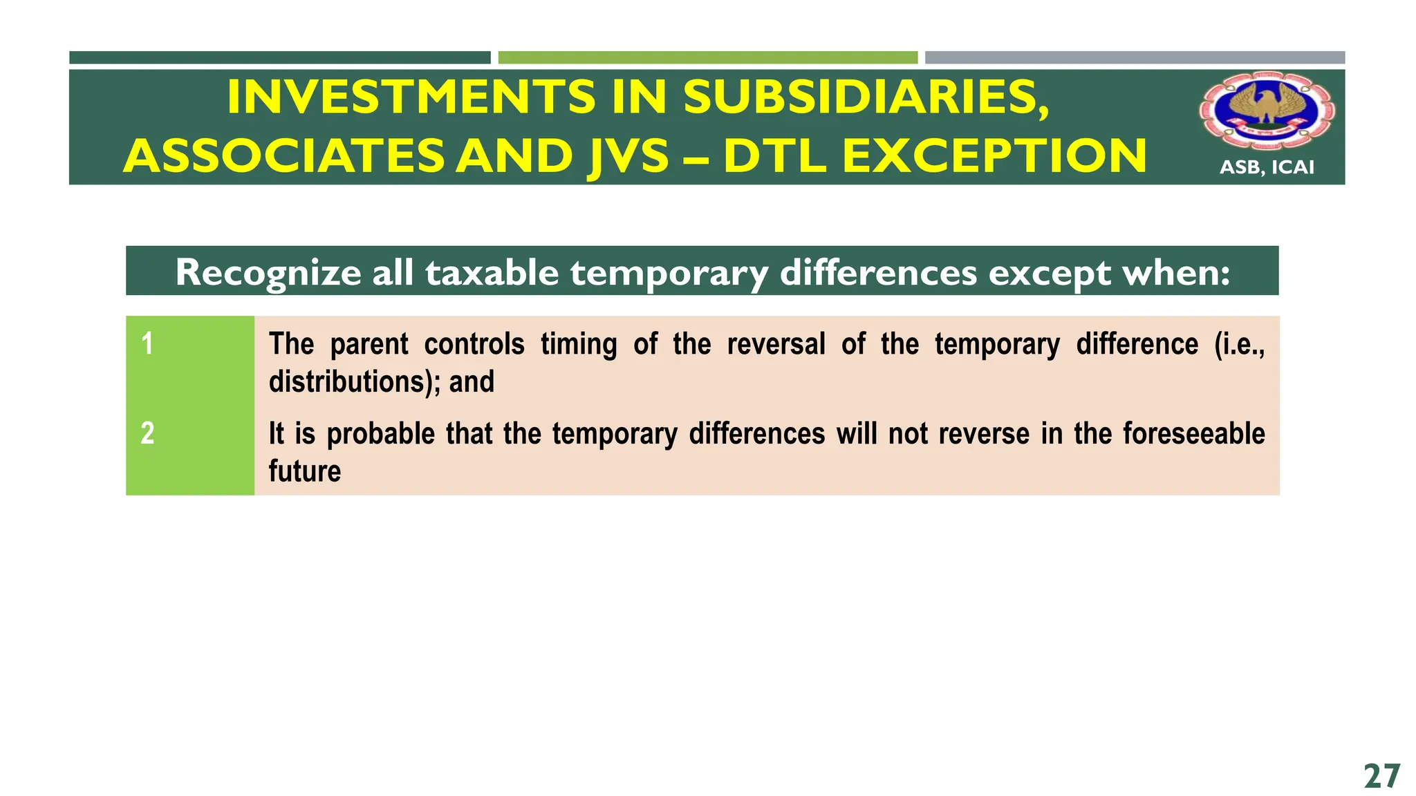 IND AS 12 income taxes ppt presentation by icai | PDF