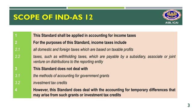 IND AS 12 income taxes ppt presentation by icai | PDF | Business Accounting & Finance | Business