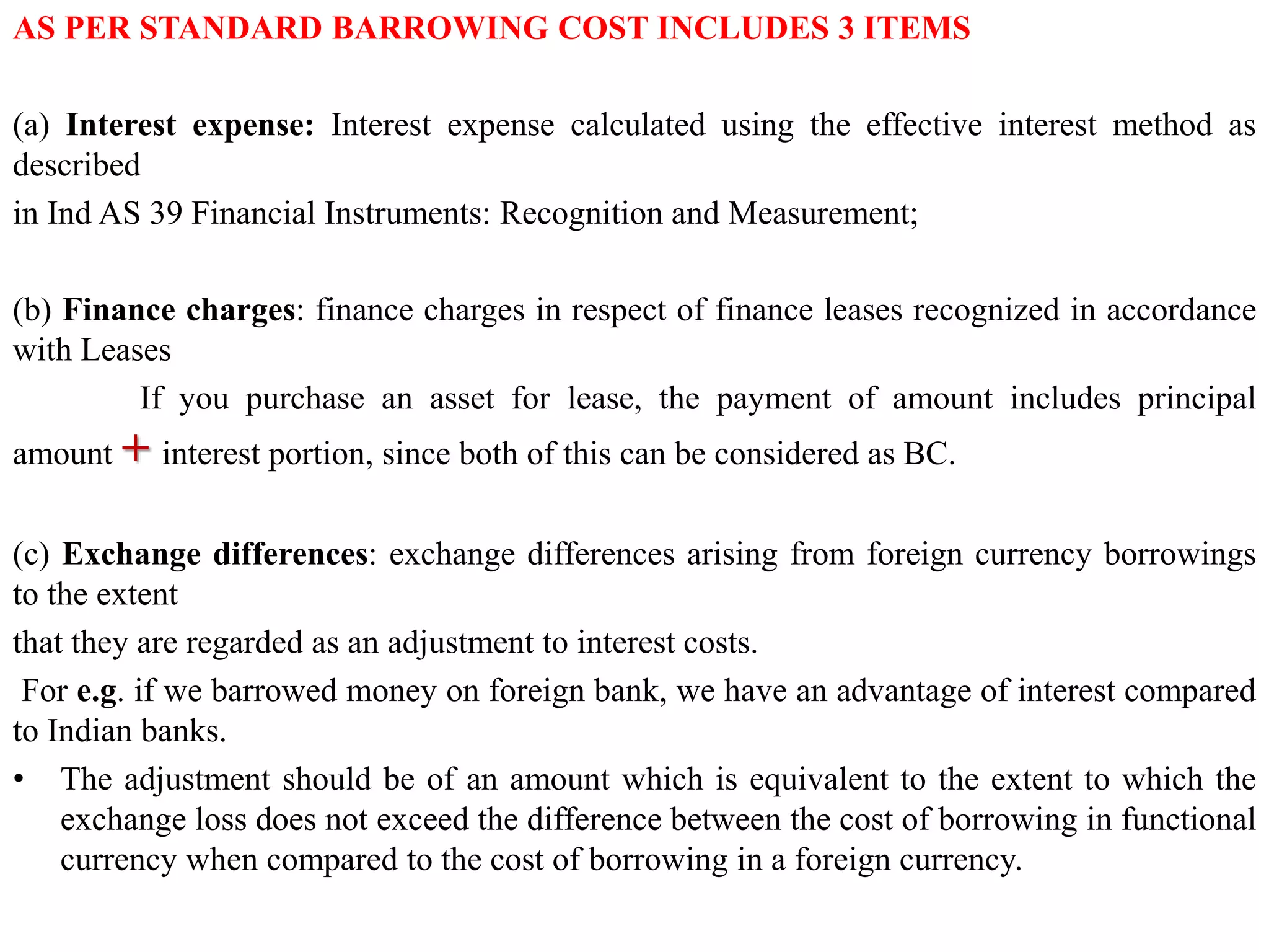 Ind AS 23 Barrowing cost | PPTX
