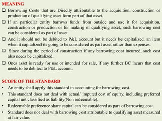 Ind AS 23 Barrowing cost | PPTX