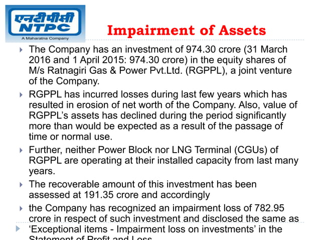 IND AS 36 - IMPAIRMENT OF ASSEST.pptx | Stocks and Bonds | Personal ...