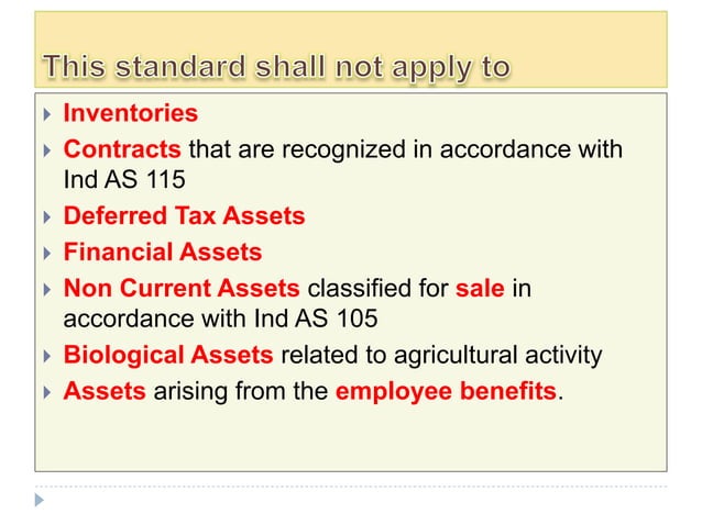 IND AS 36 - IMPAIRMENT OF ASSEST.pptx | Stocks and Bonds | Personal ...