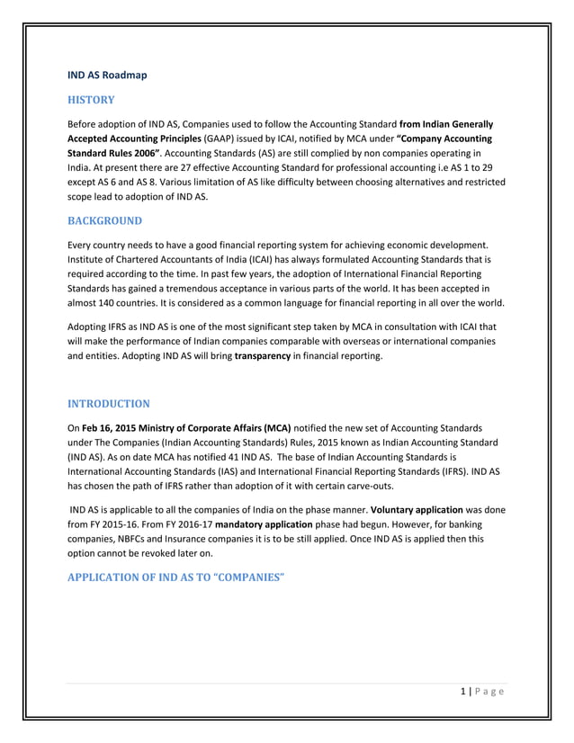 Ind as roadmap | PDF | Stocks and Bonds | Personal Investing