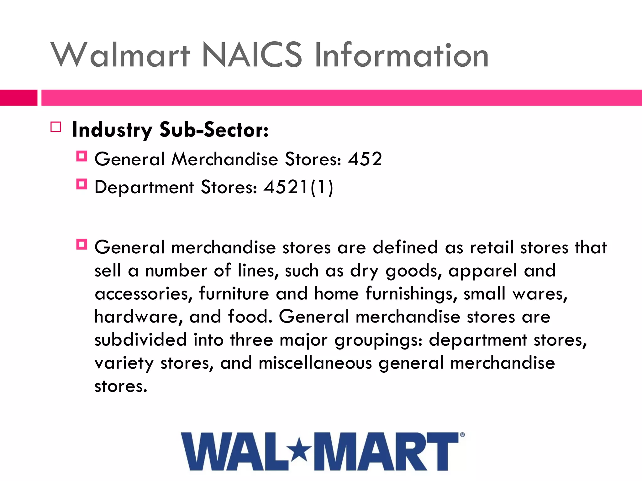 Industry Structure - Walmart/CRS | PPT