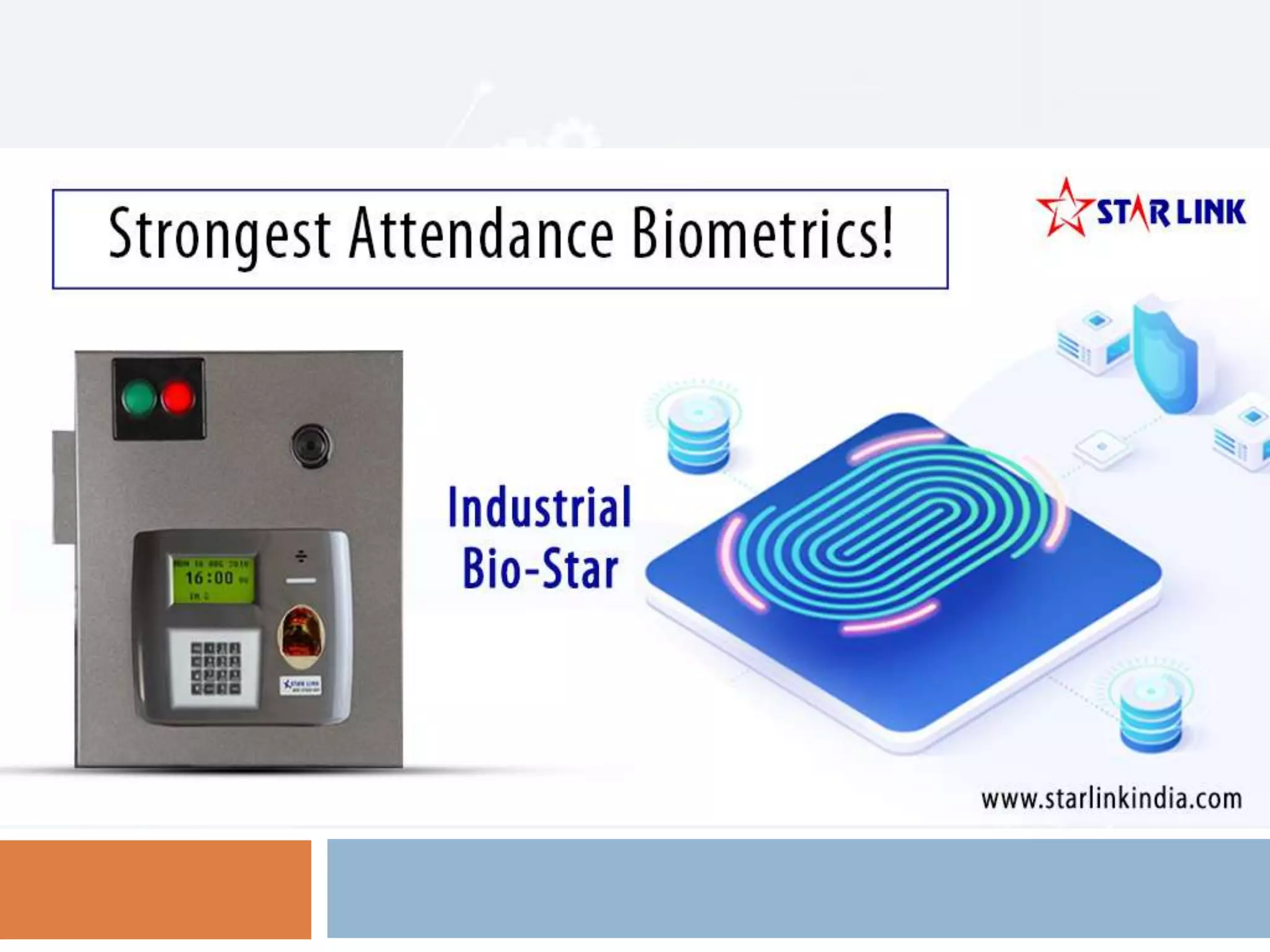 Industrial Bio star | Attendance device | PDF