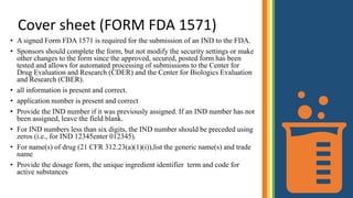 Ind content & format of an ind application | PDF