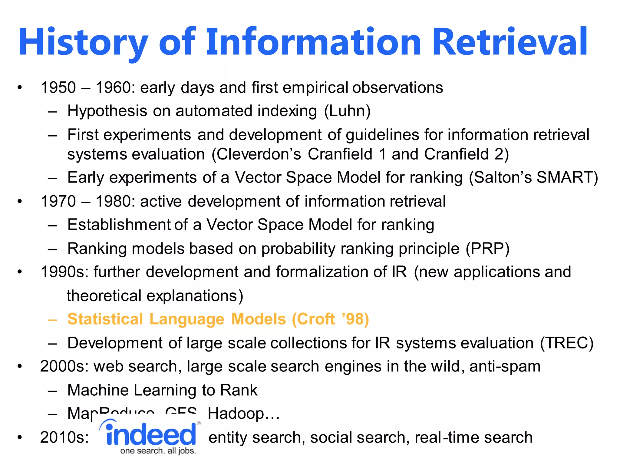Language Models for Information Retrieval | PDF