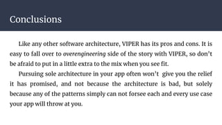 VIPER ( ? OR : AND) MVVM | PPTX | Computing | Technology & Computing