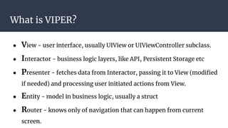 VIPER ( ? OR : AND) MVVM | PPTX | Computing | Technology & Computing