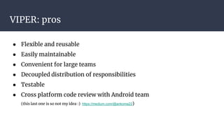 VIPER ( ? OR : AND) MVVM | PPTX | Computing | Technology & Computing