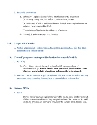 Indefeasible right and its exception | DOCX