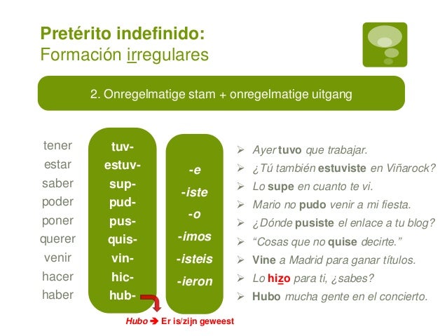 Pretérito Indefinido