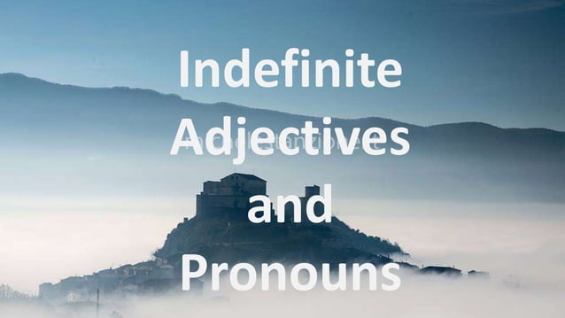 Indefinite Adjectives and Pronouns | PPTX