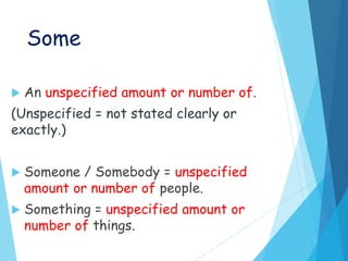 indefinite-pronouns for Elnglis learners. | PPTX