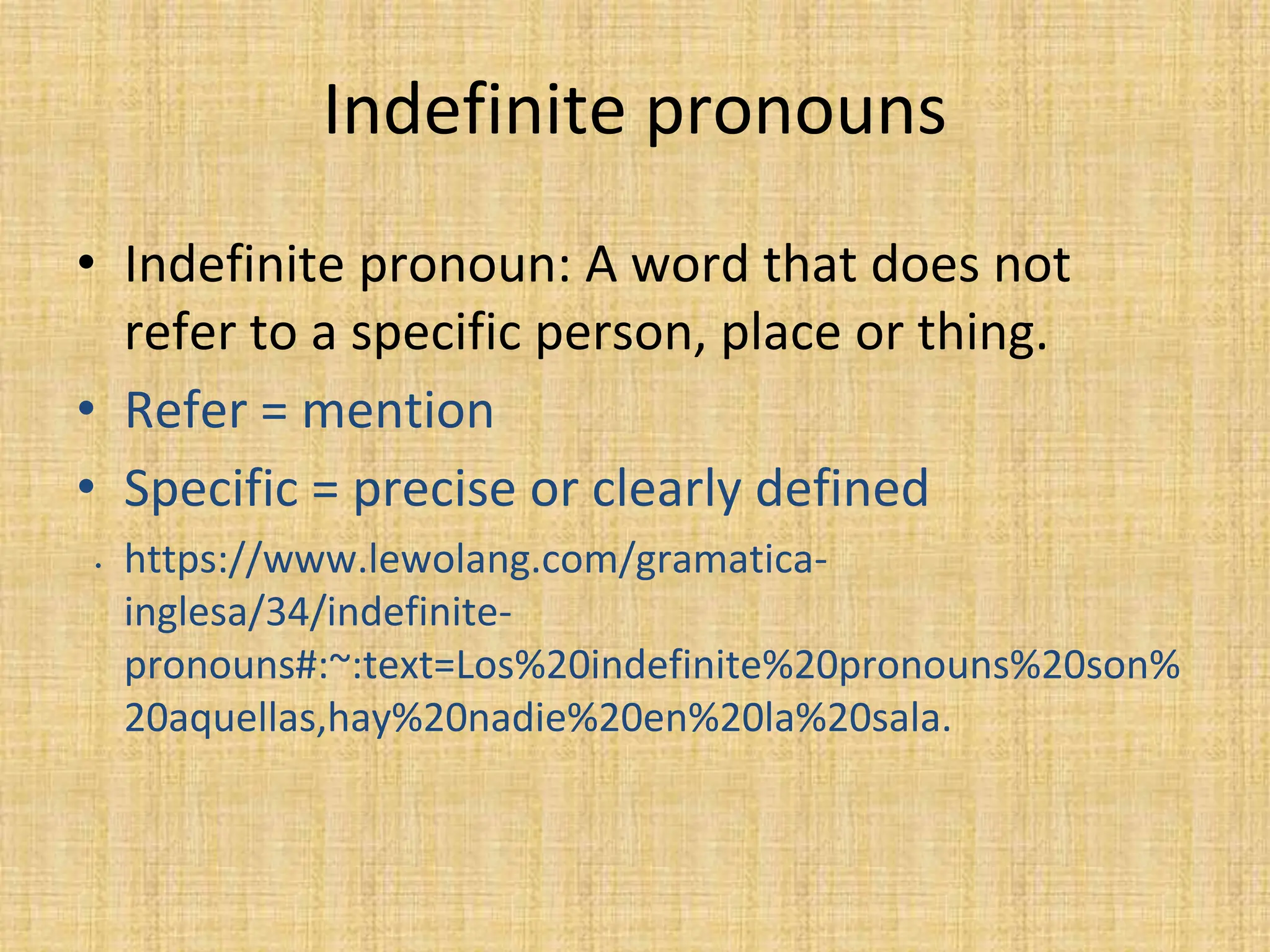 indefinite pronouns A1 ppt pppppppppppppp | PPT