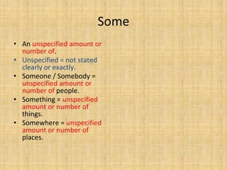 indefinite pronouns A1 ppt pppppppppppppp | PPT