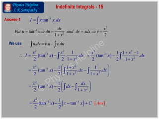 Indefinite Integral 15 | PPT