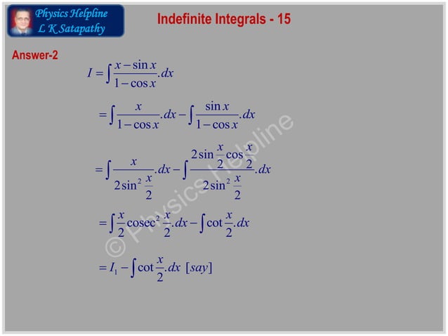Indefinite Integral 15 | PPT
