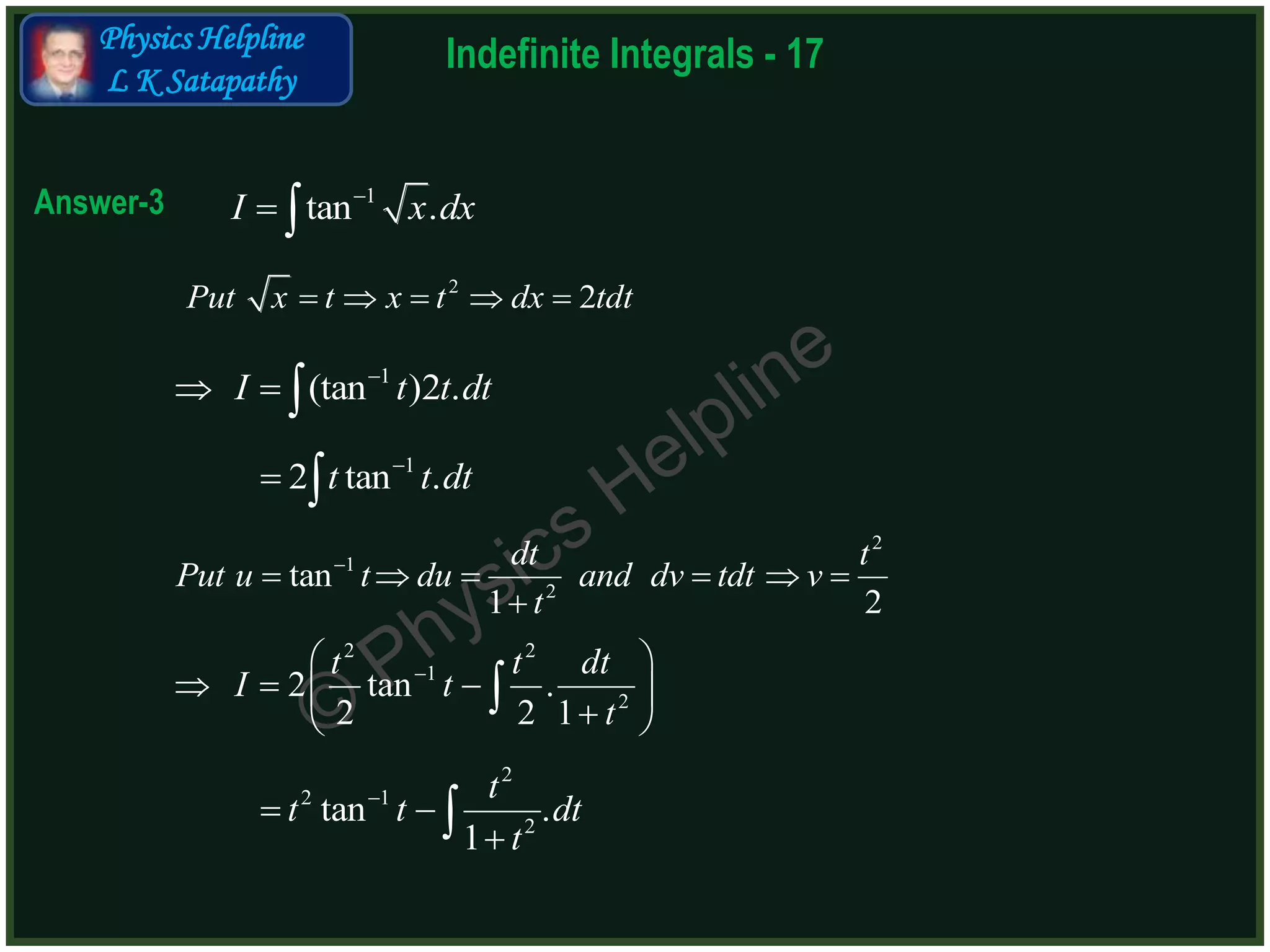 Indefinite Integral 17 | PPT