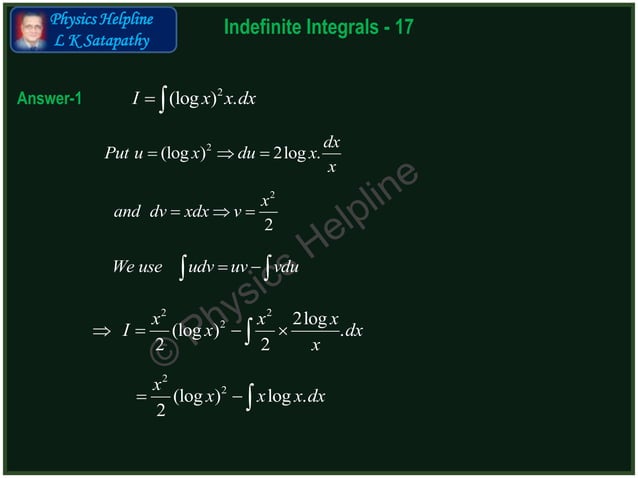 Indefinite Integral 17 | PPT