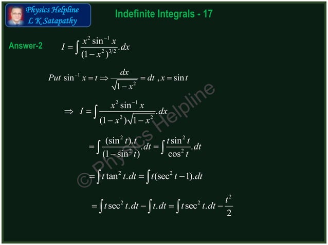 Indefinite Integral 17 | PPT