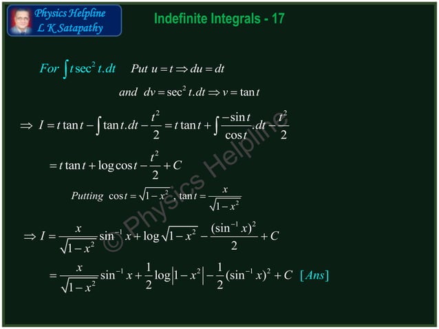 Indefinite Integral 17 | PPT