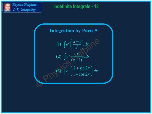 Indefinite Integral 18 | PPTX
