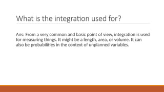 Indefinite Integrals, types of integration | PPTX