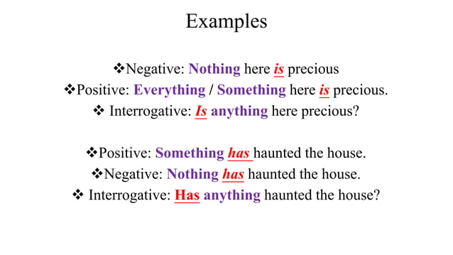 Indefinite pronouns ppt slides | PPT