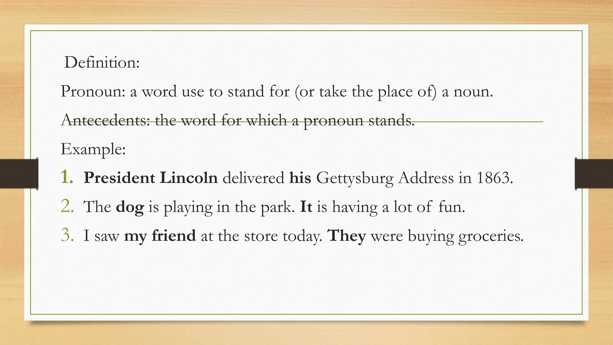 indefinite pronouns used as subject-Pronoun antecedent agreement | PPTX