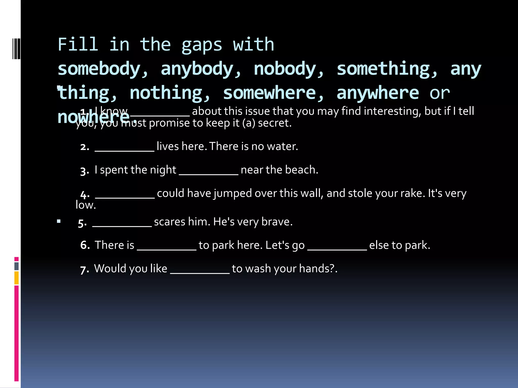 Indefinite pronouns | PPTX