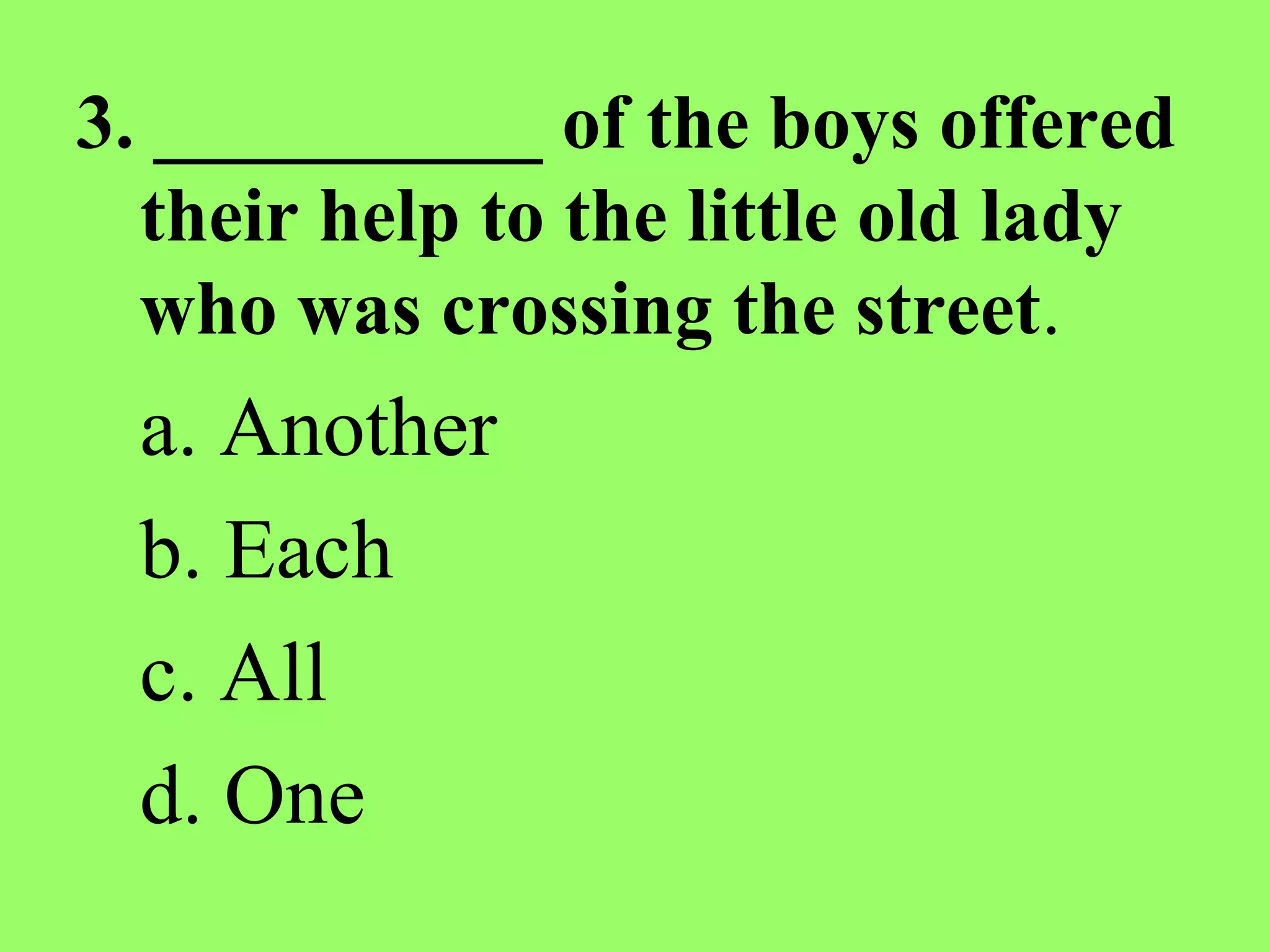 Indefinite pronouns powerpoint | PPT