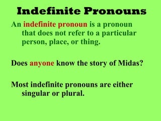 Indefinite pronouns powerpoint | PPT