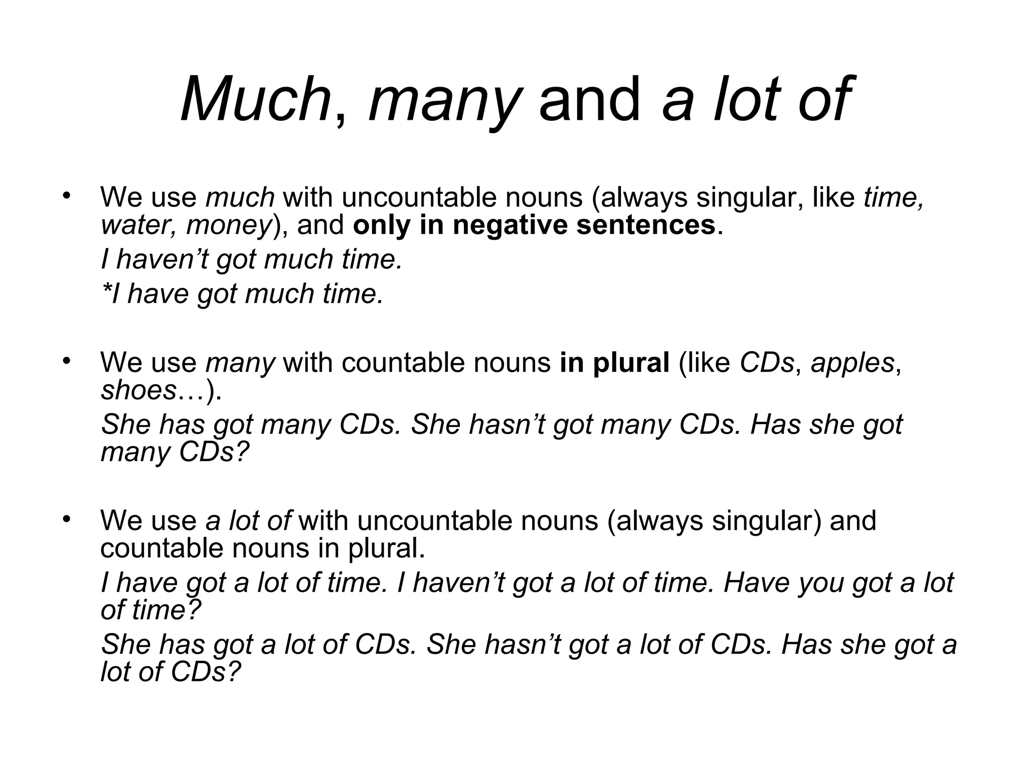 Indefinite quantities | PPT