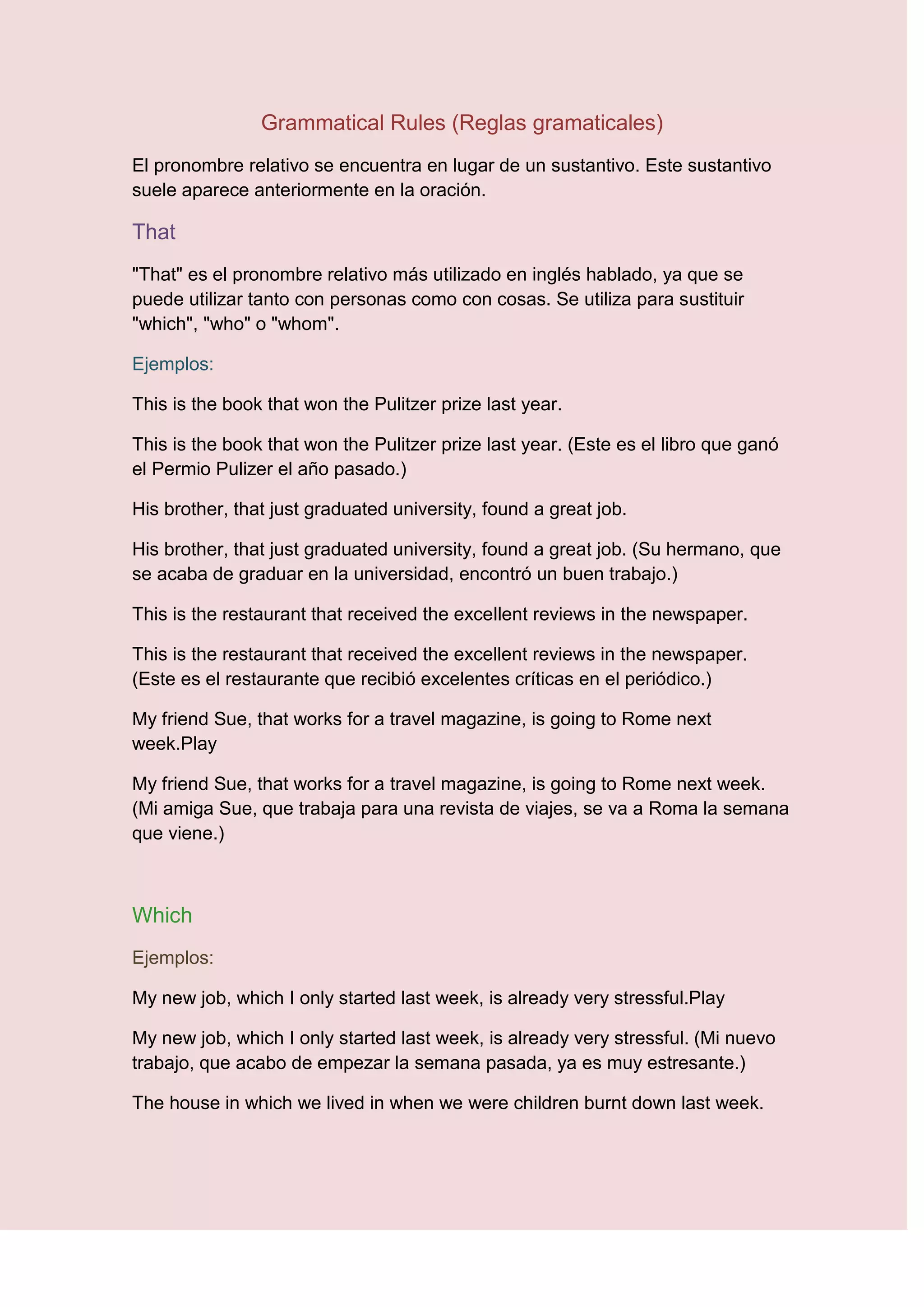 Indefinite y relative pronouns | DOCX