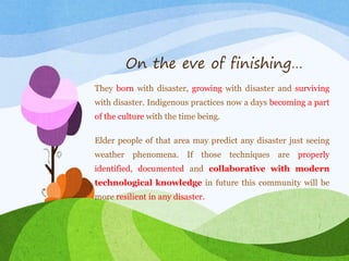 Indeginous knowledge for responding cyclone and frequently flood on ...