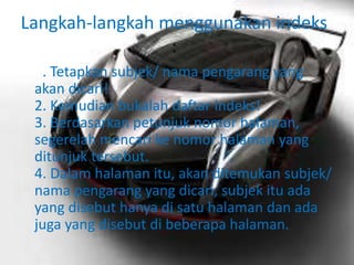 Indeks buku | PPTX