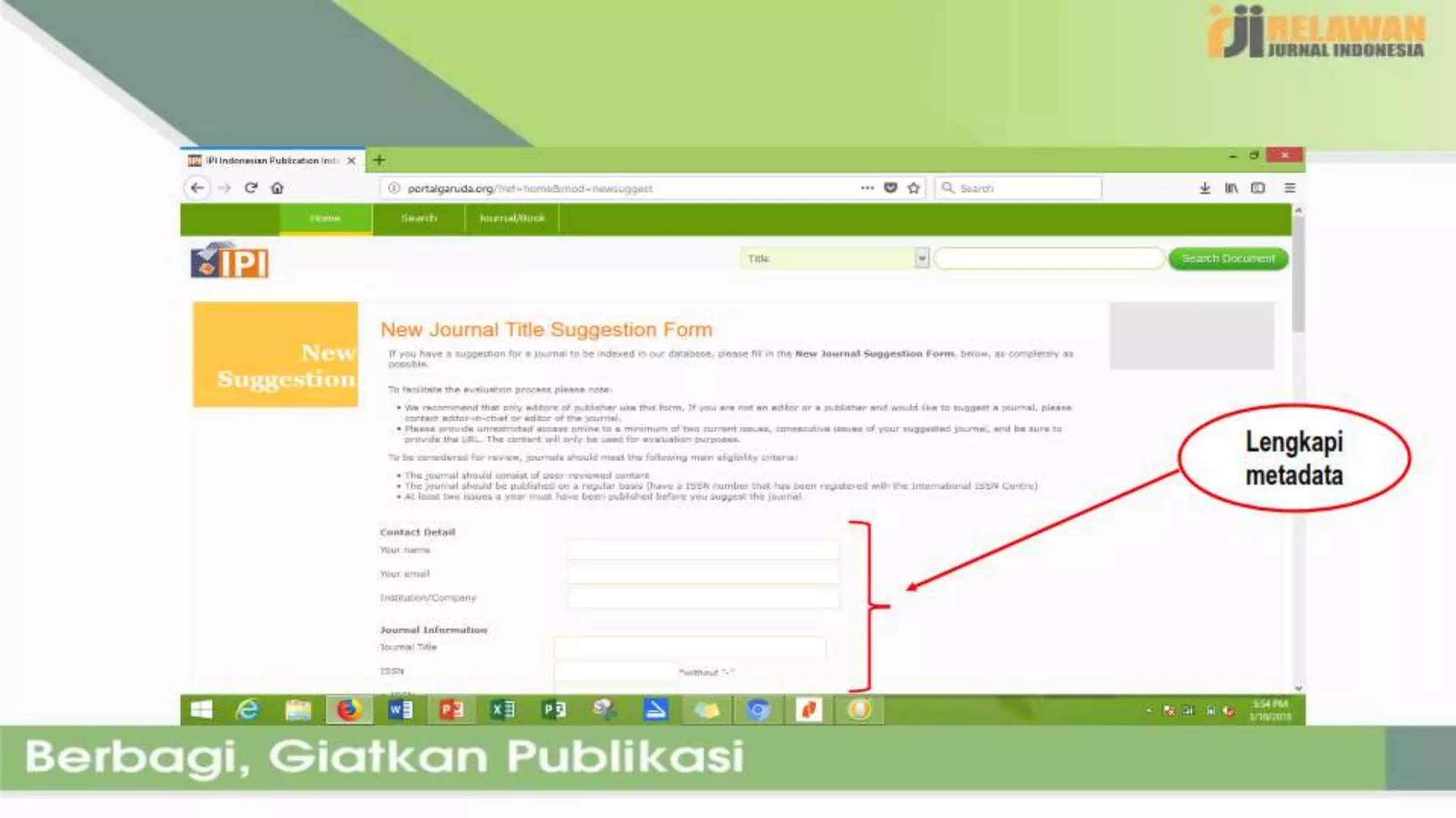 Indeksasi jurnal | PPTX