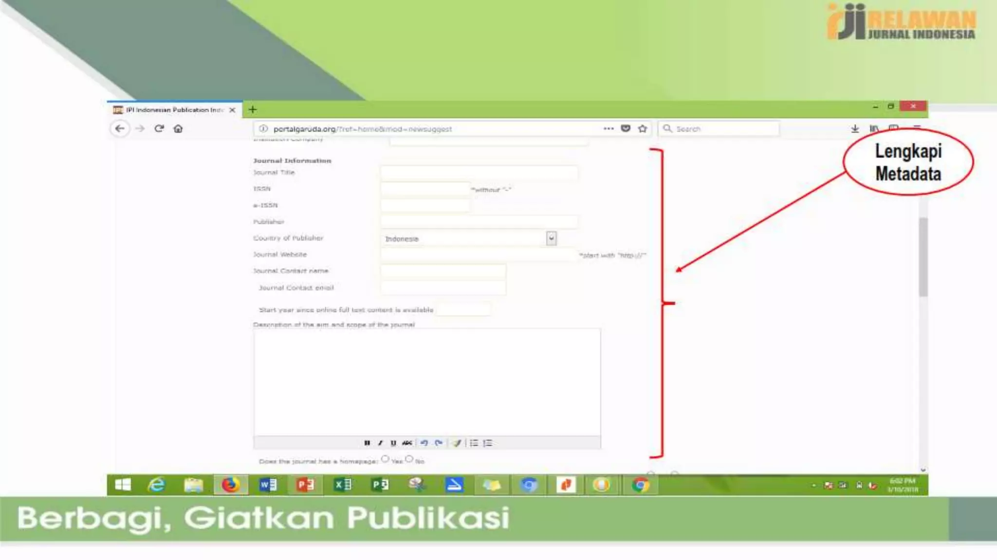 Indeksasi jurnal | PPTX