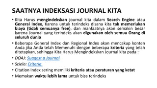 Indeksasi jurnal | PPTX